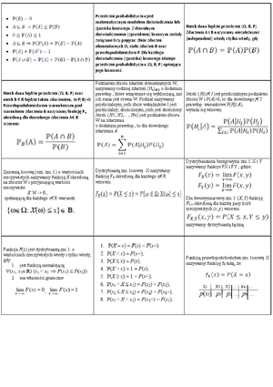 Probabilistyka-i-statystyka - Metody probabilistyczne i statystyka - Studocu