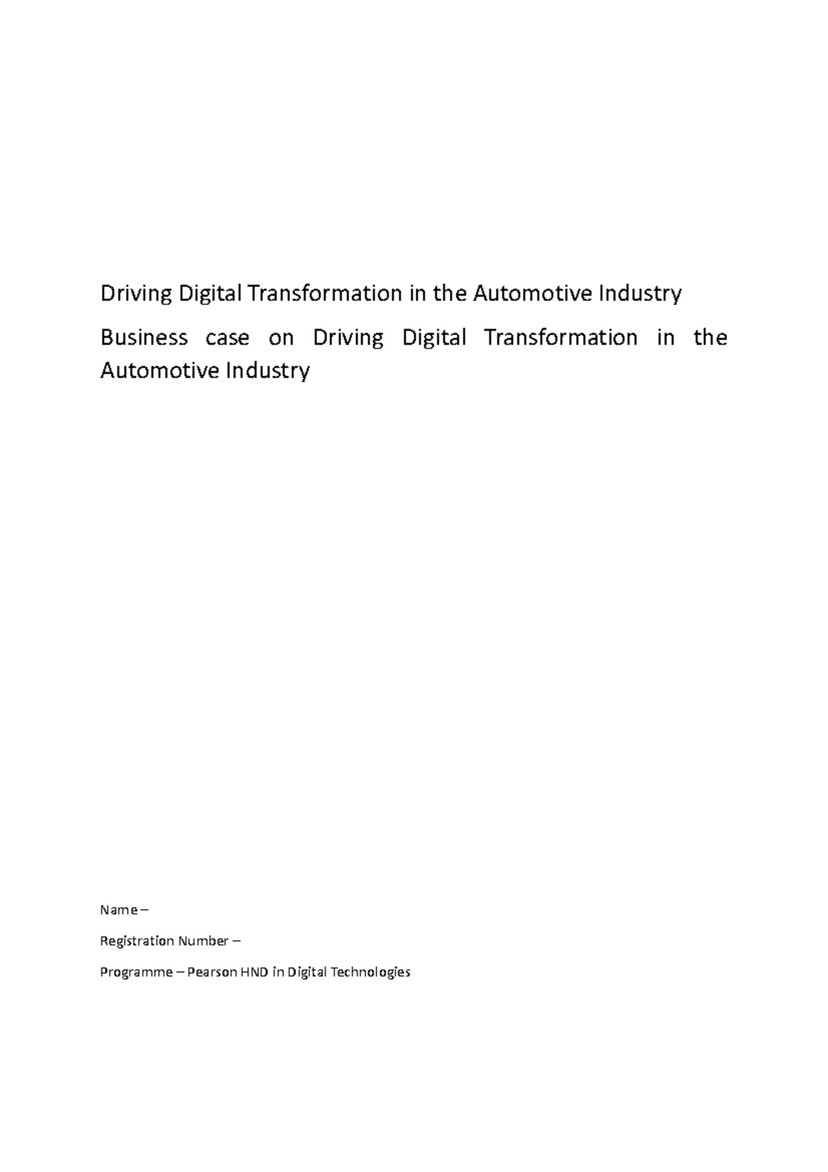 Sample Assignment Structure - Part 2 v1 - Driving Digital ...