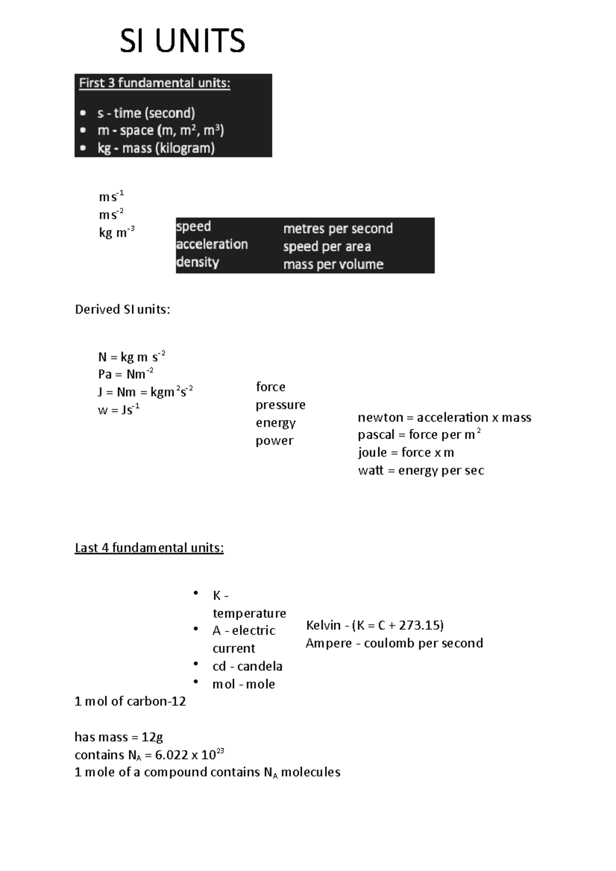 Si units - Nasrollah Saebi - ms- ms- kg m- Derived SI units: N = kg m s ...