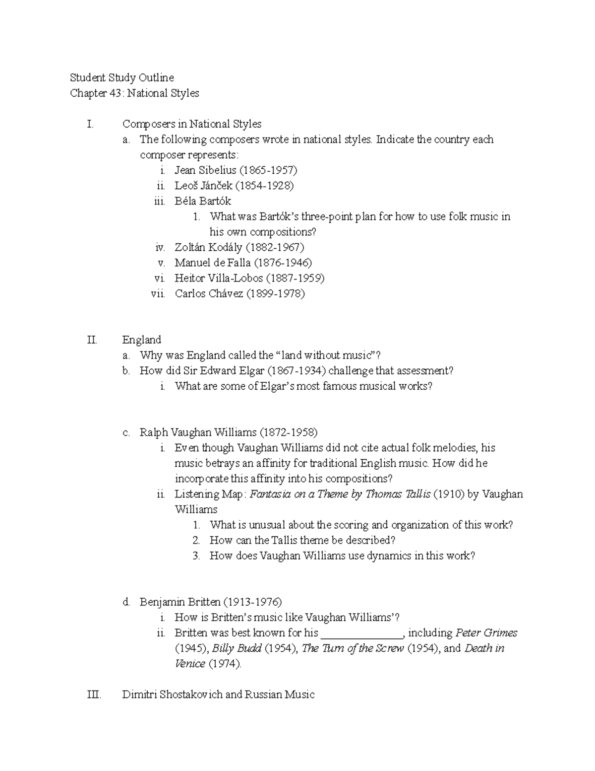 Todd 2e SSO Chapter 43 National Styles - Student Study Outline Chapter ...