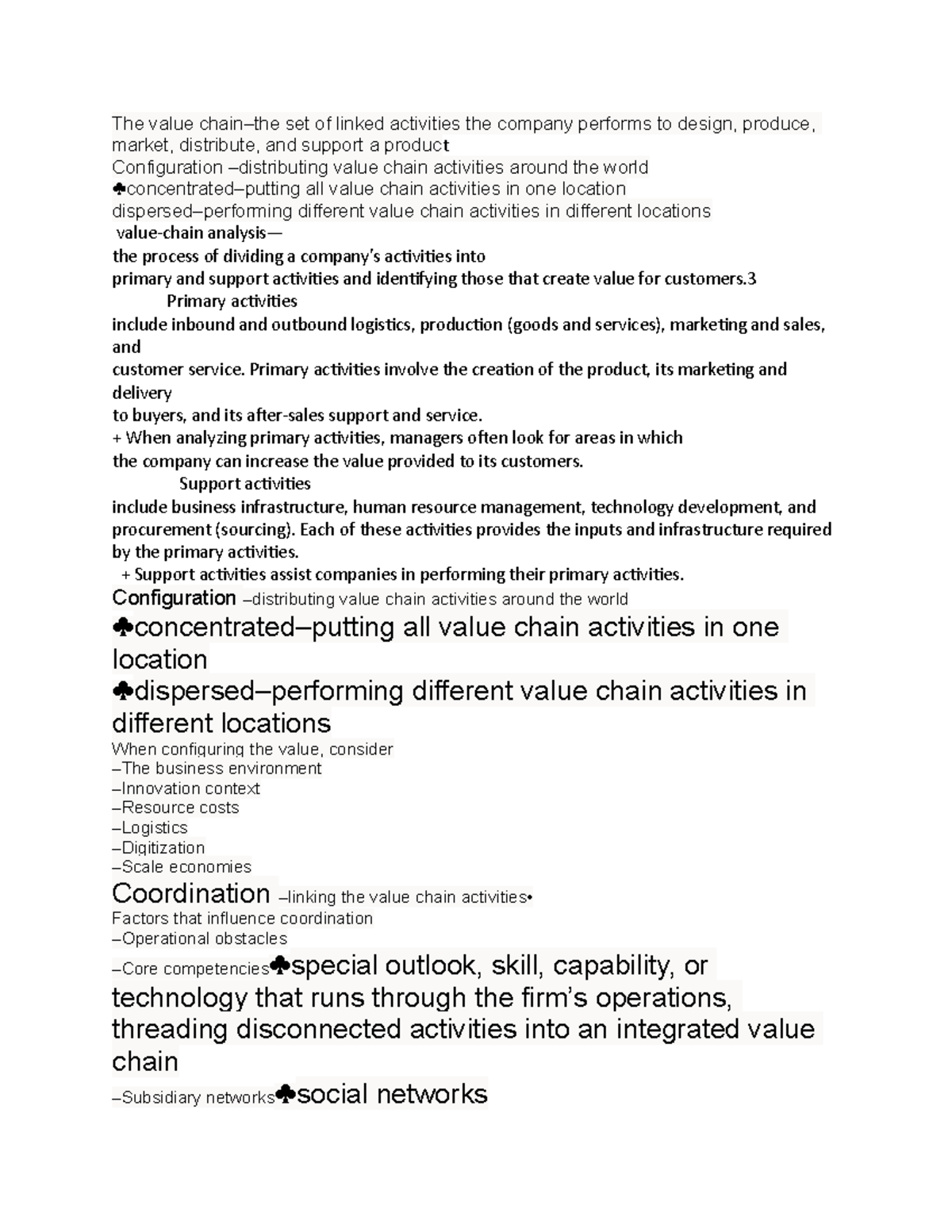 The value chain - The value chain–the set of linked activities the ...