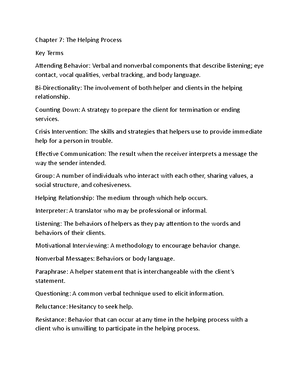 Chapter 6 Models of Service Delivery Notes - Chapter 6: Models of ...