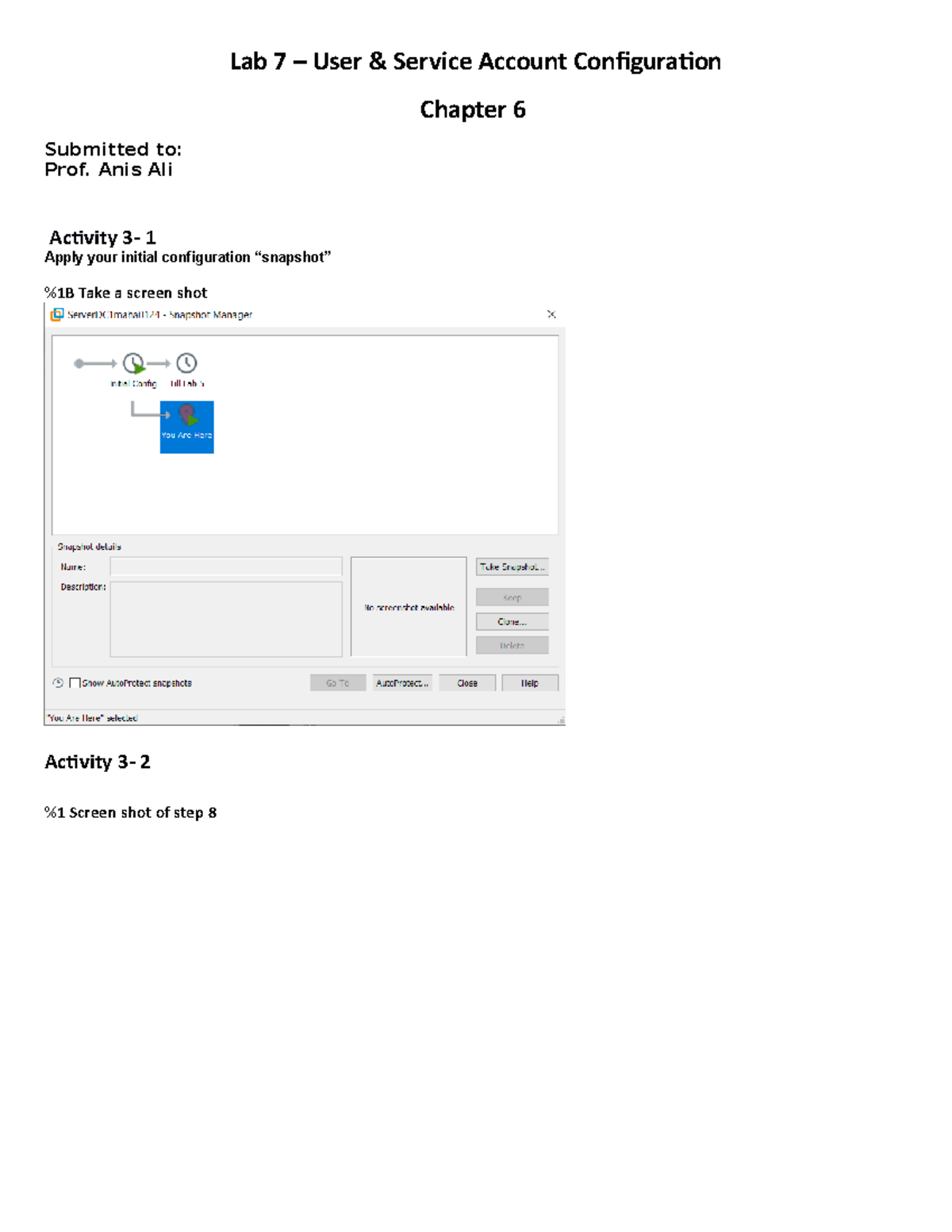 Lab 07 - CST8239 and CST8200 - CST8239 - Lab 7 – User & Service Account Configuration Chapter 6 ...