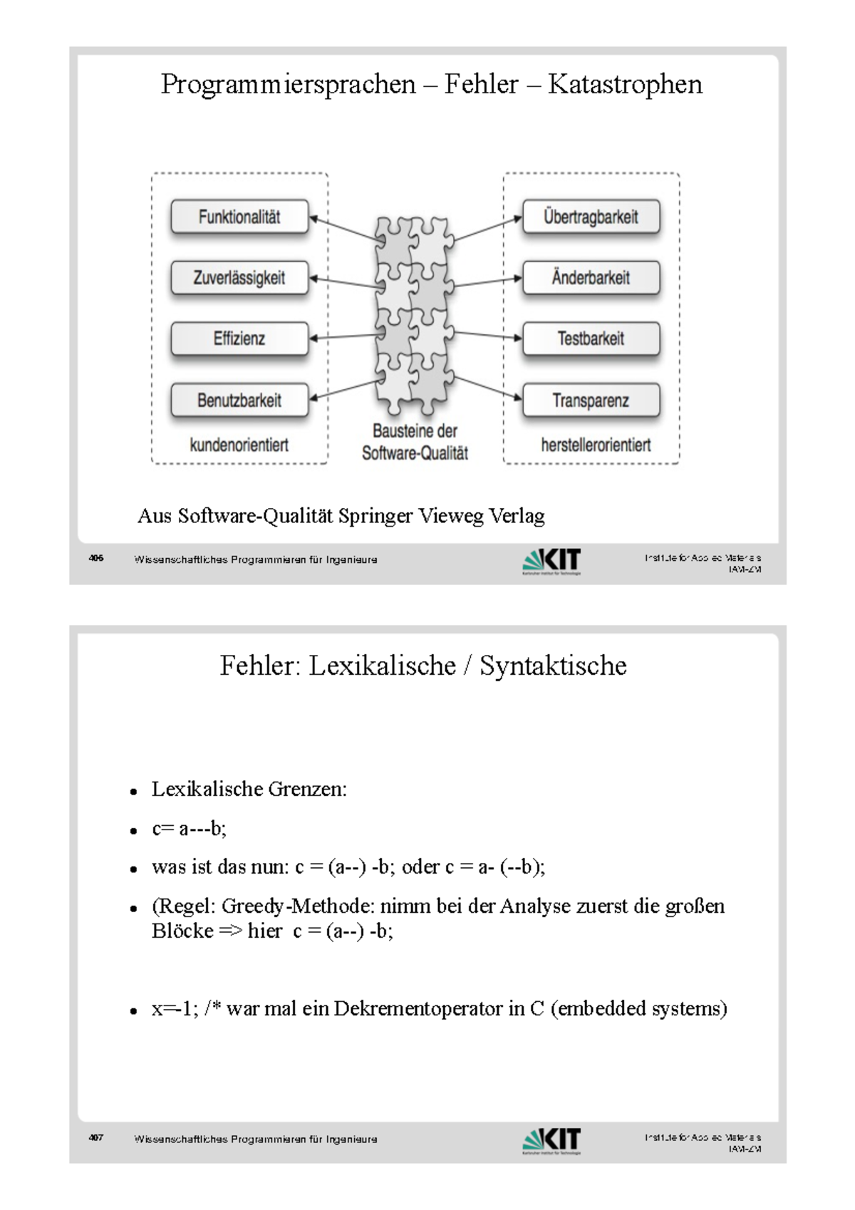 08 WPf I Klassen II Vererbung Lambda - Wissenschaftliches Programmieren für Ingenieure Institute ...