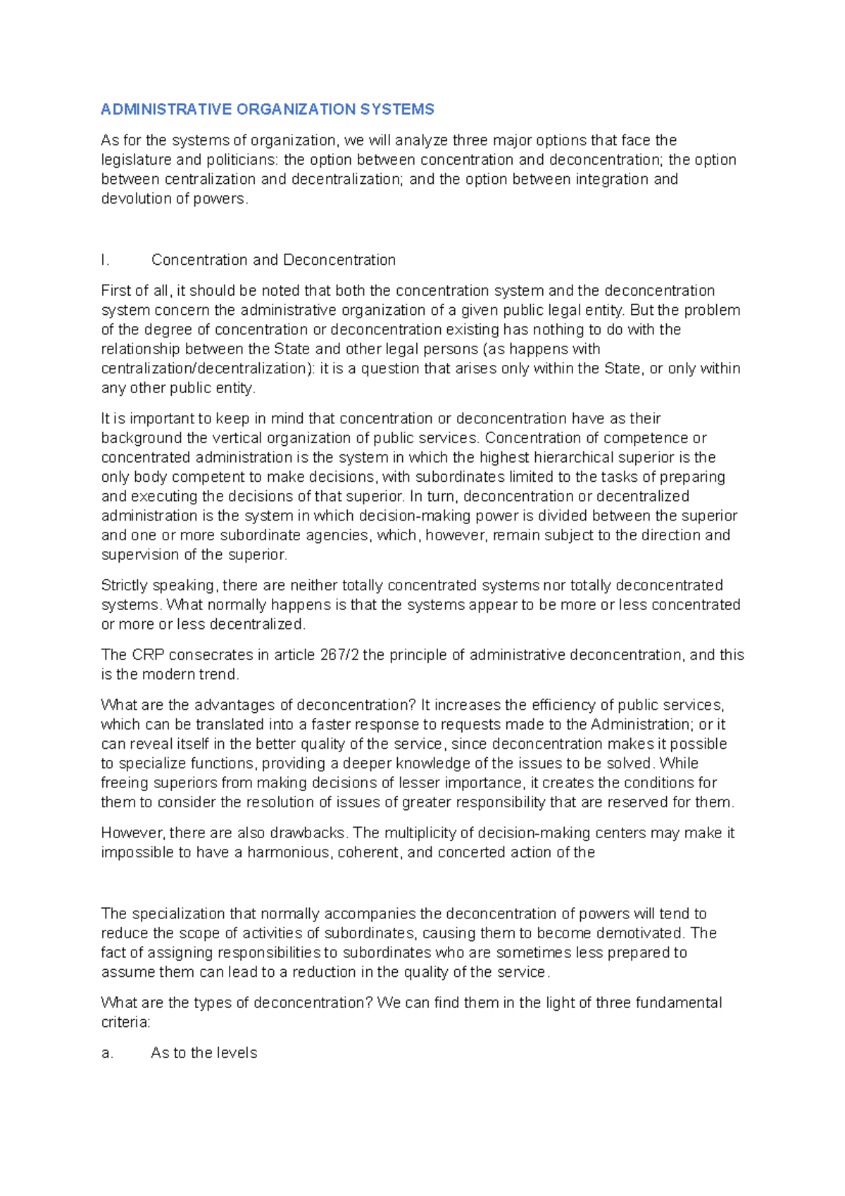 Administrative Organization Systems 8 - ADMINISTRATIVE ORGANIZATION ...