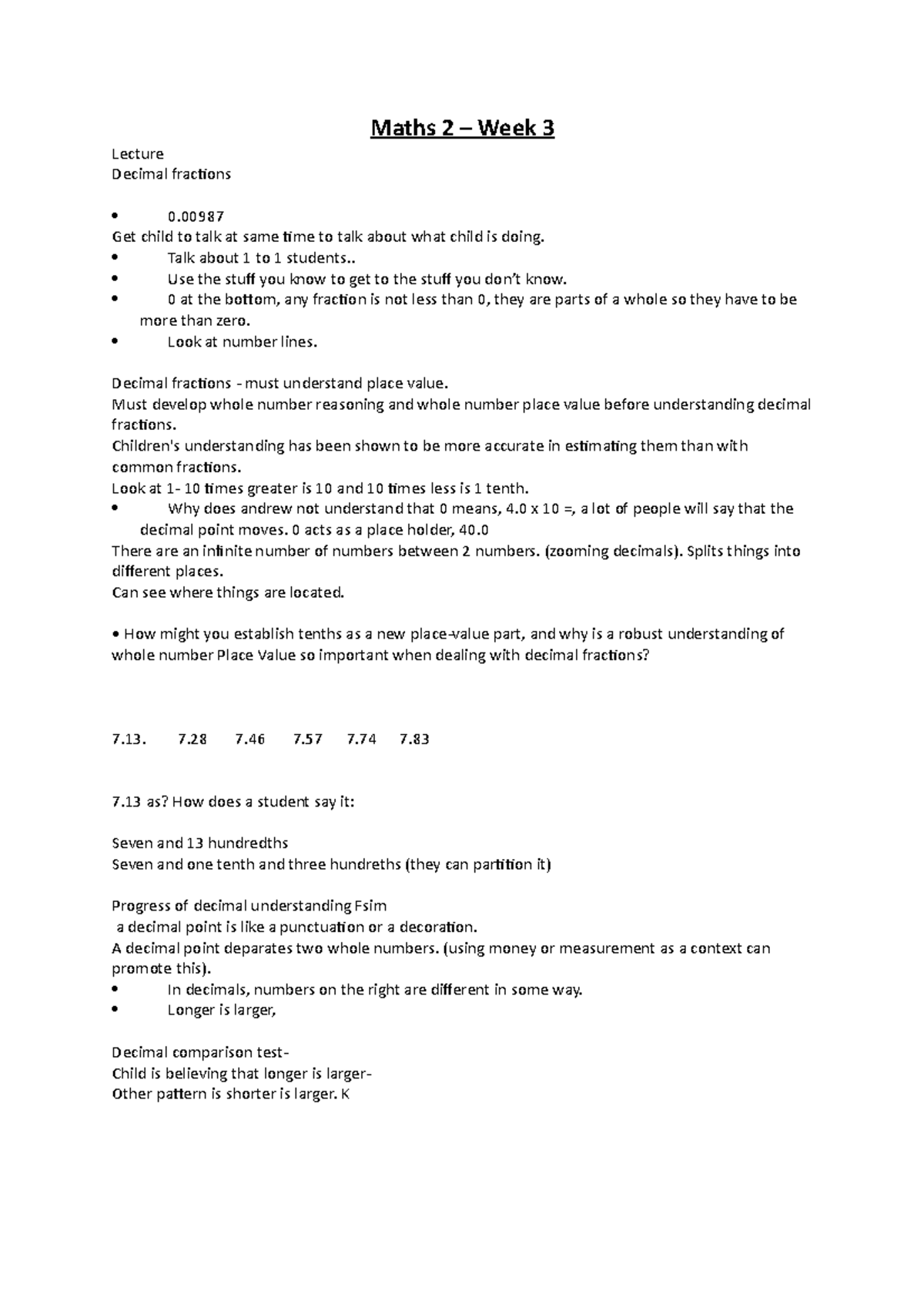 Maths 2 - week 3 - Week 3 lecture & Tutorial notes - Maths 2 – Week 3 ...