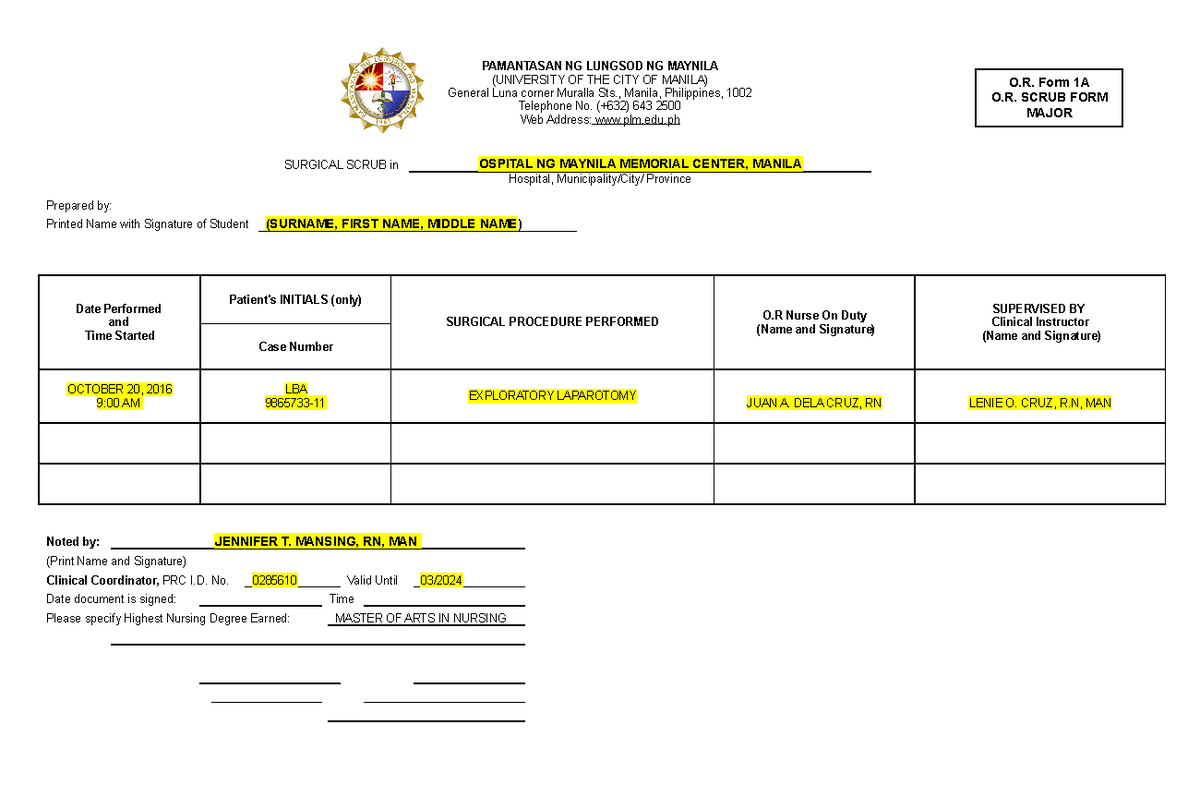Updated CASE Forms Compilation 2022 - (UNIVERSITY OF THE CITY OF MANILA ...