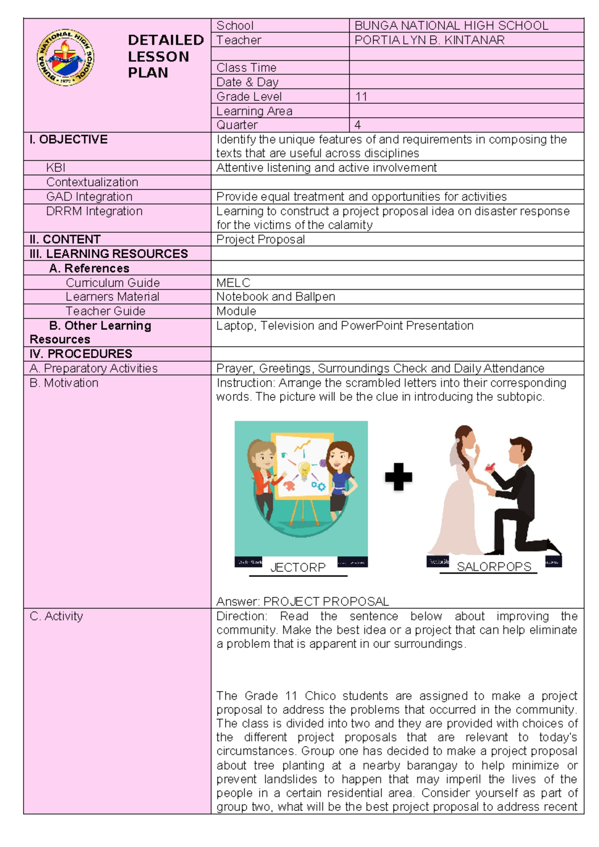 Daily-Lesson-Plan-Kintanar-Auto Recovered - DETAILED LESSON PLAN School ...