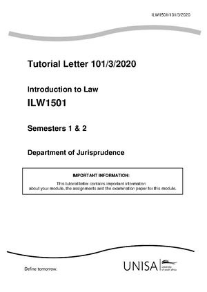 Tutorial Letter 101 CSL 2601 - CSL2601/101/3/ Tutorial Letter 101/3 ...