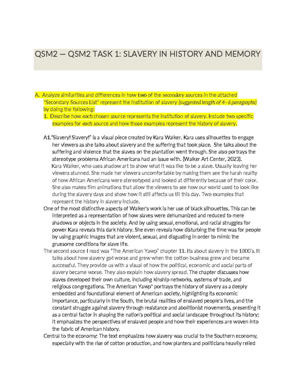 QSM2 H&M - QSM2 — QSM2 TASK 1: SLAVERY IN HISTORY AND MEMORY - QSM2 ...