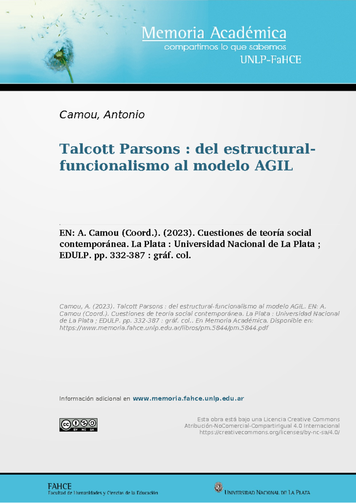 Parsons pdf con esquemas - Camou, Antonio Talcott Parsons : del ...