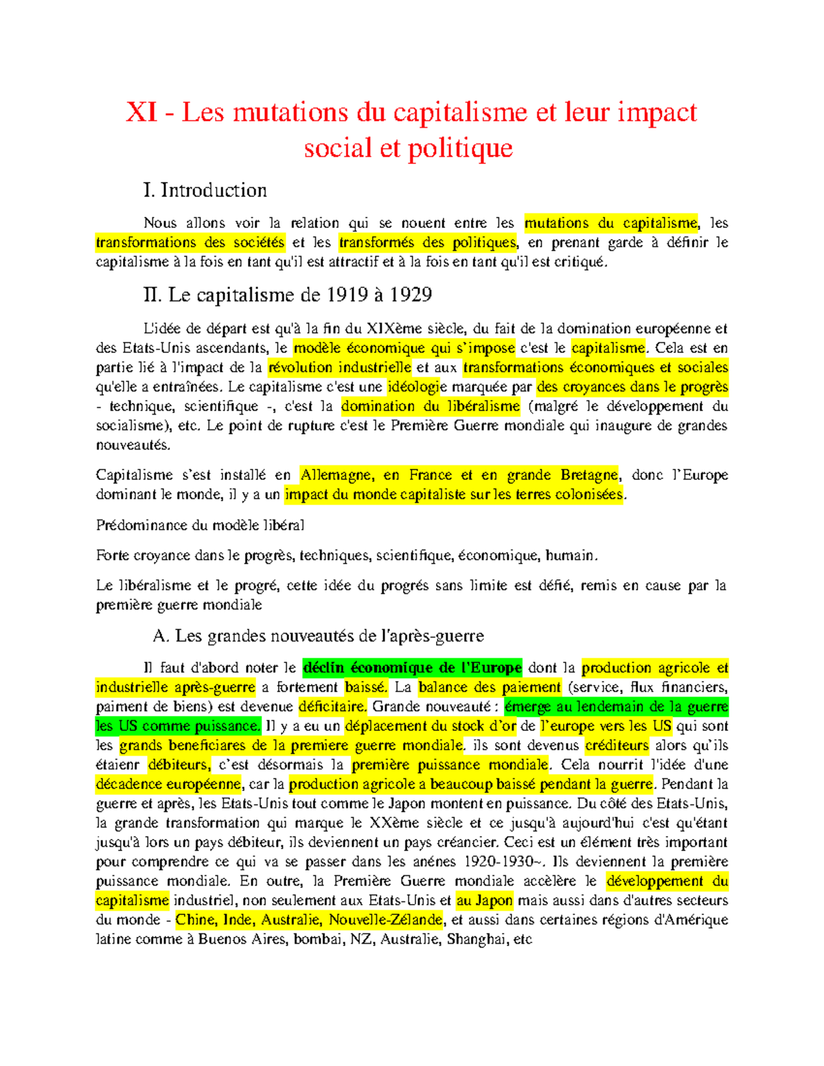 NCM11 Histoire CM 11 - Notes de cours 11 - XI - Les mutations du ...