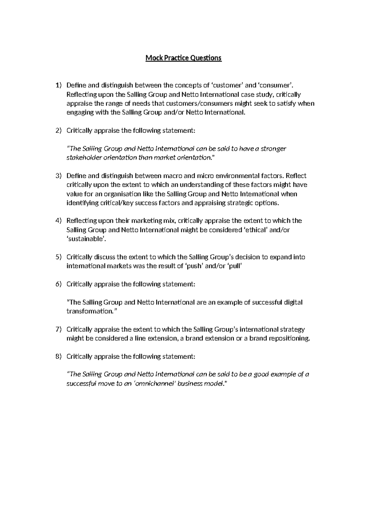 Mock-Practice-Questions - Mock Practice Questions Define and ...