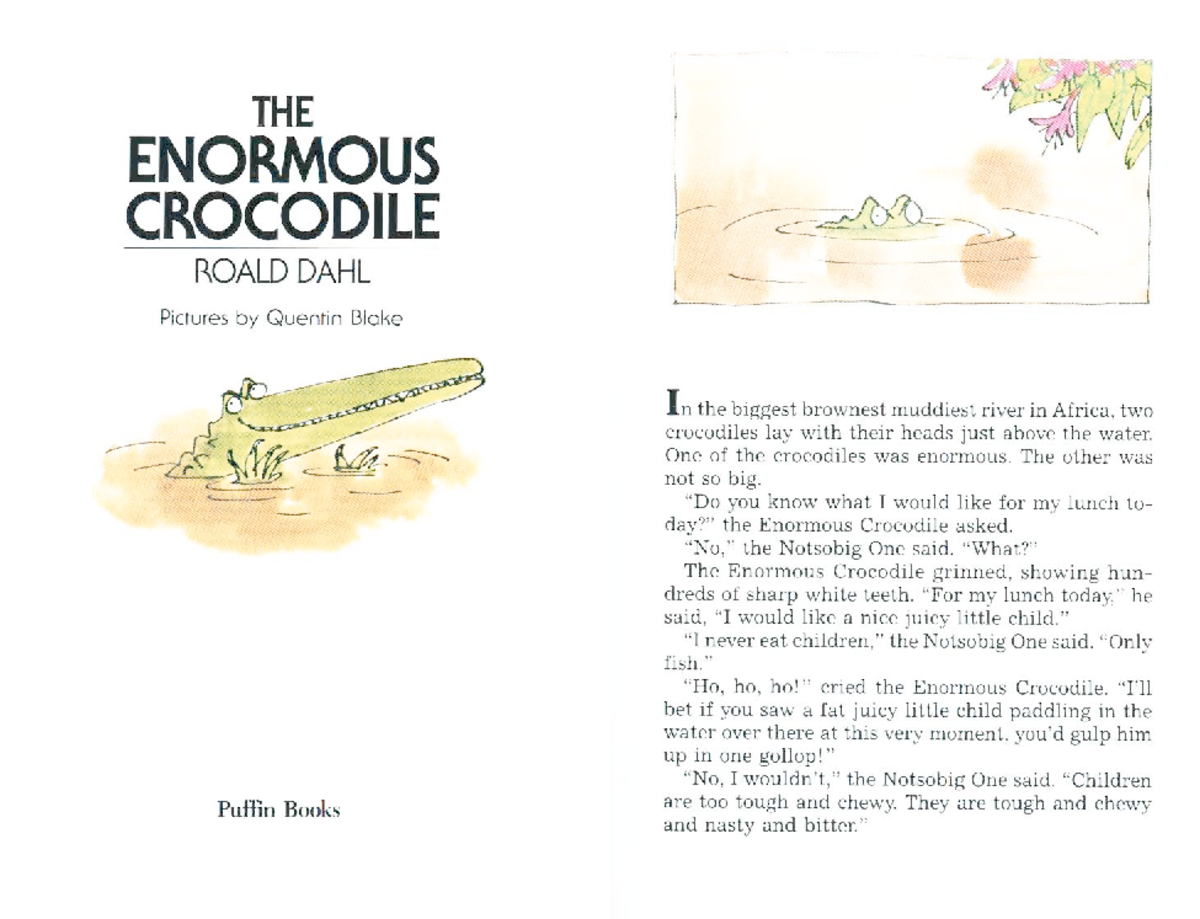 Roald Dahl The Enormous Crocodile - THE NORMOUS ROCODILE ROALD DAHL ...
