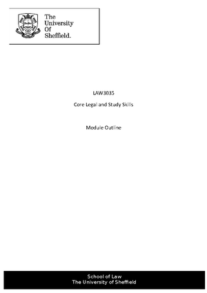 LAW205 - Module Outline - 2023-24 - LAW Core Legal and Study Skills ...