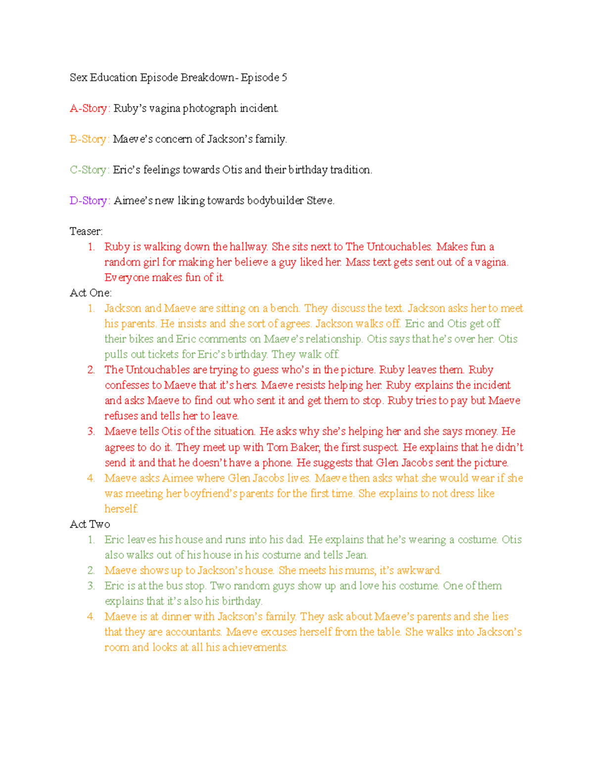 2nd Episode Breakdown - Sex Education Episode Breakdown- Episode 5 A ...