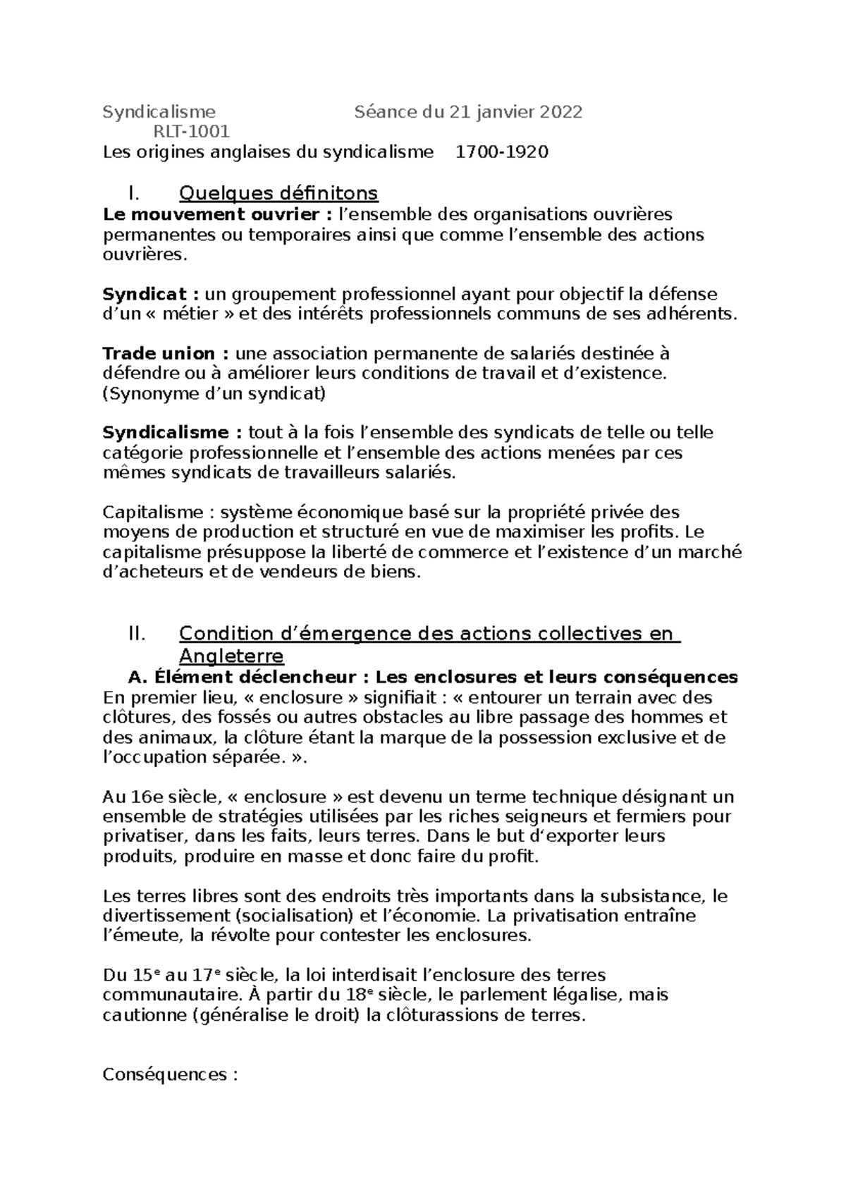 Première séance Syndicalisme avec Émilie Lessard-Mercier (Origines ...