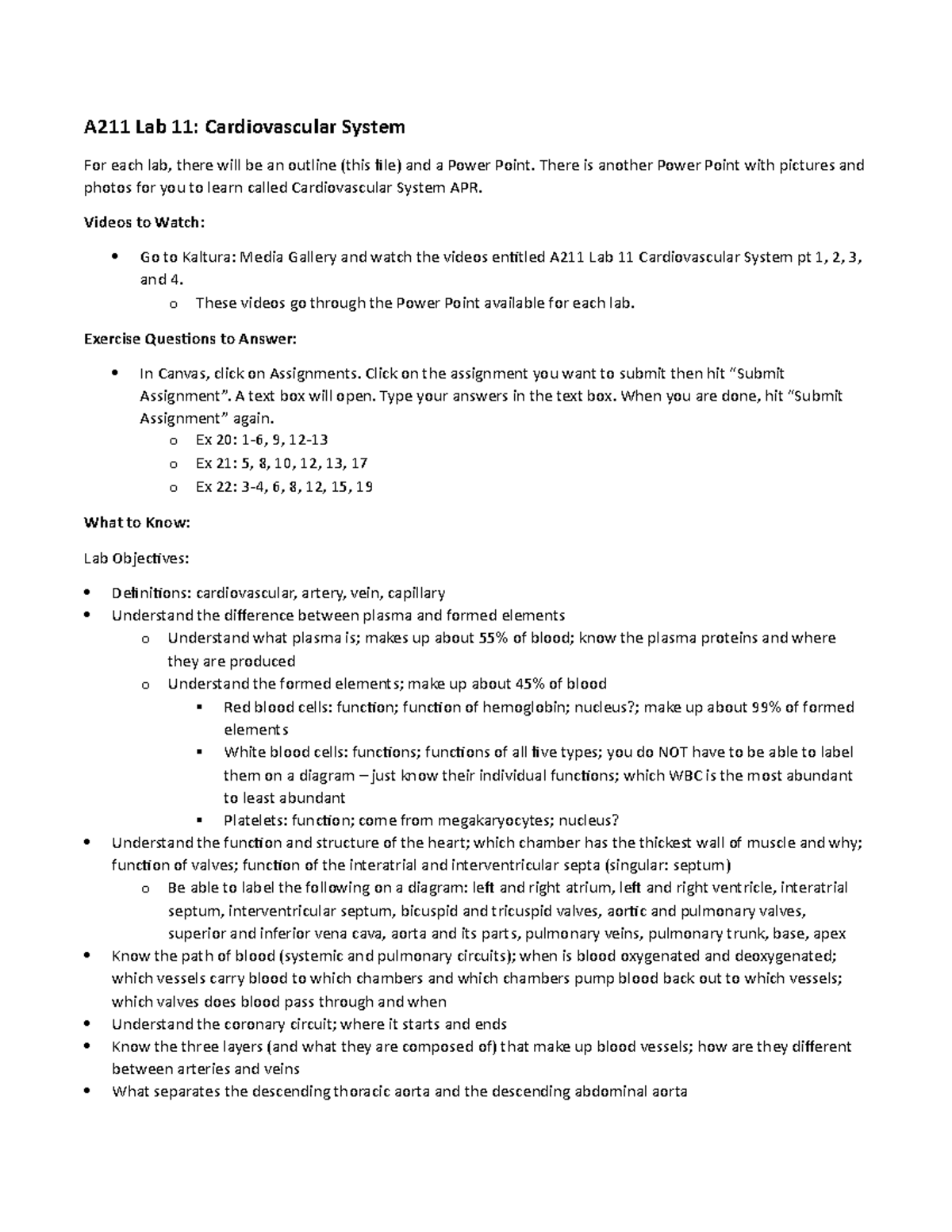 Exercise 20 thru 23 - Human anatomy lab to explore structures was fun ...