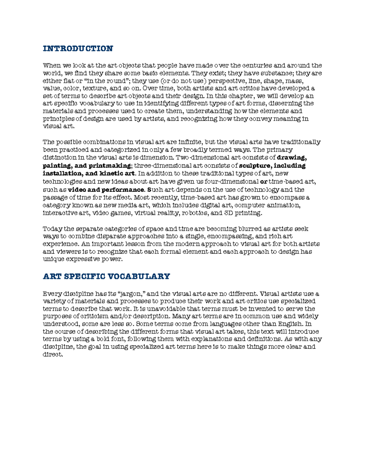 Introduction OF Drawing - INTRODUCTION When we look at the art objects ...