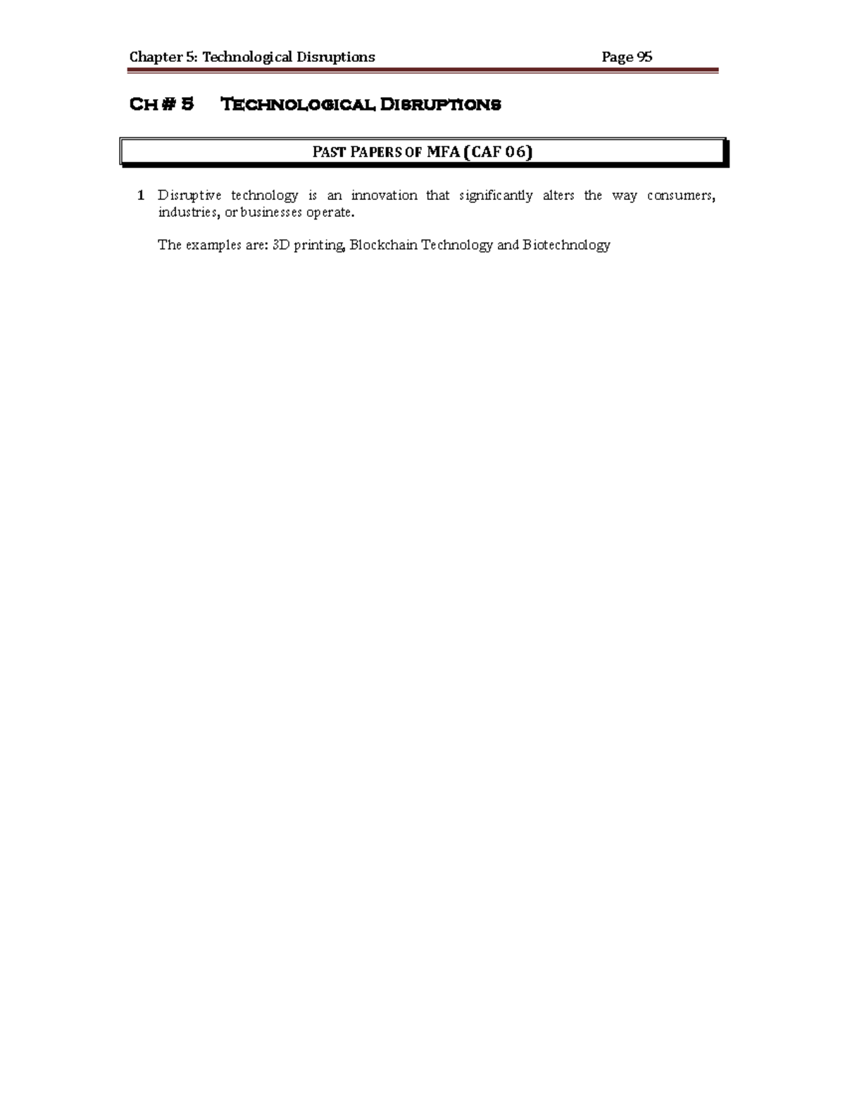 Chapter 5 S - ch 5 notes - CAF6 MFA - Managerial and Financial Analysis ...
