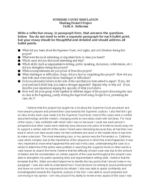 Legal Brief - Supreme Court Simulation Task 3: Legal Brief Which is ...