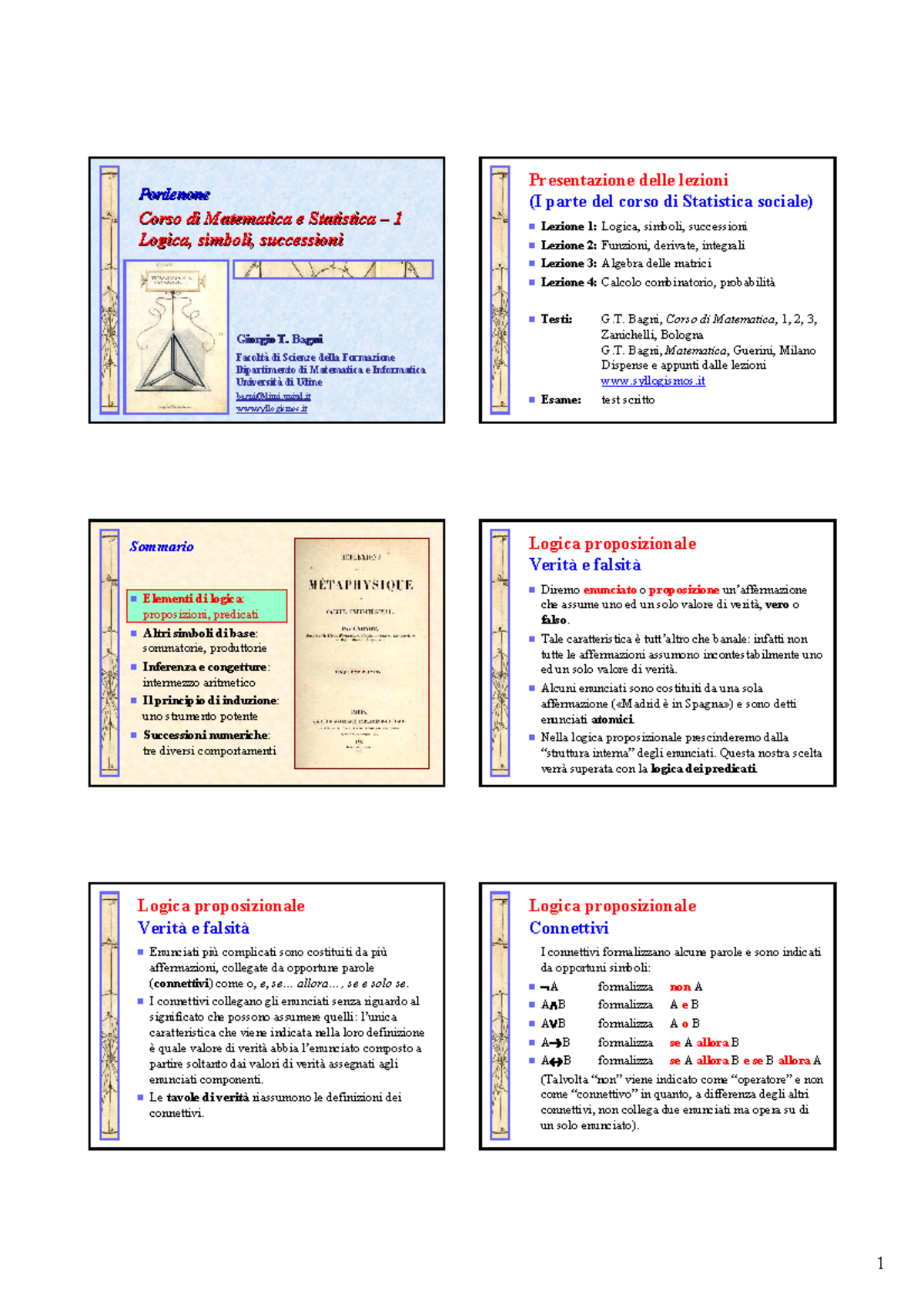 Appunti su logica, simboli e successioni - Matematica e statistica a.a ...