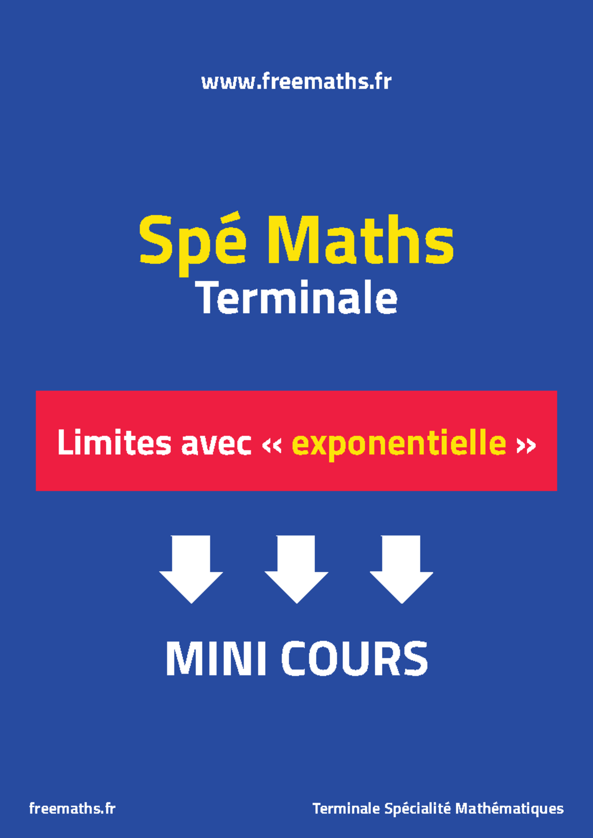 Mini-cours - Maths - Mathématiques - freemaths Spé Maths Terminale ...