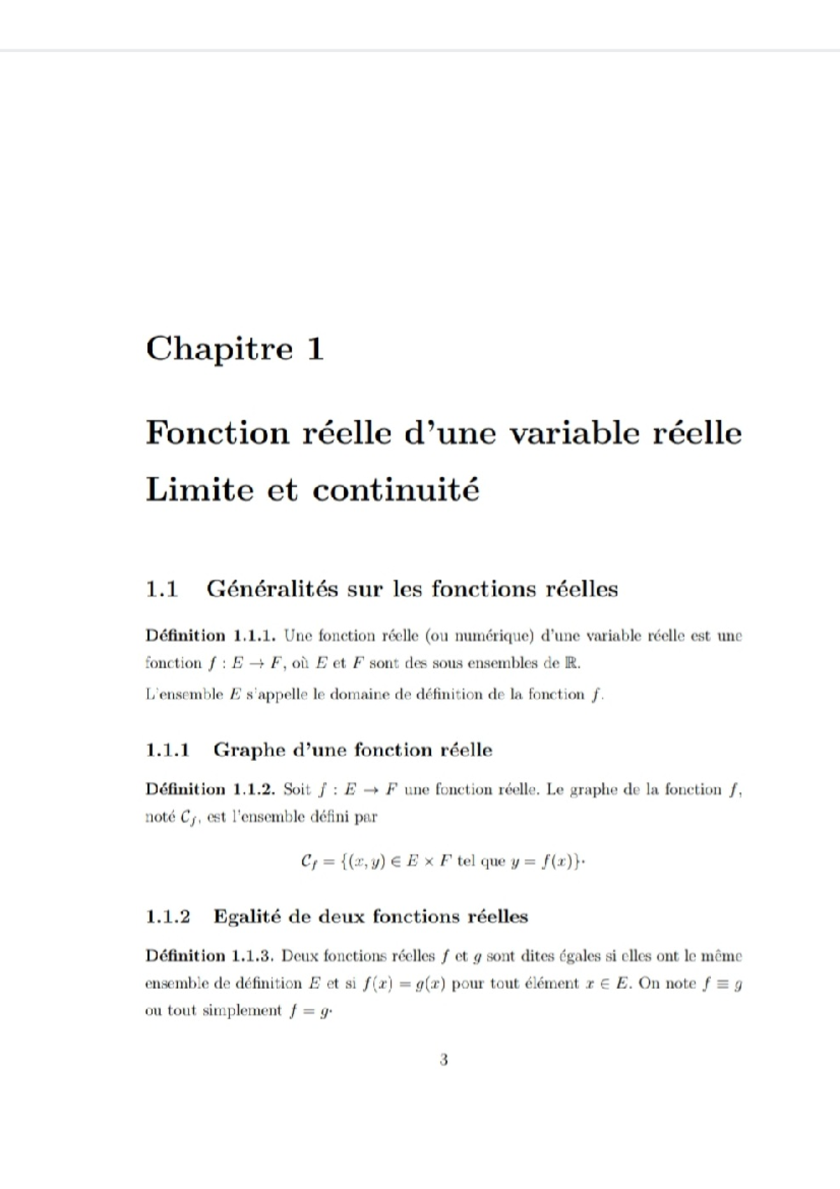 Analyse math CH1 - Analyse Mathématiques - Studocu