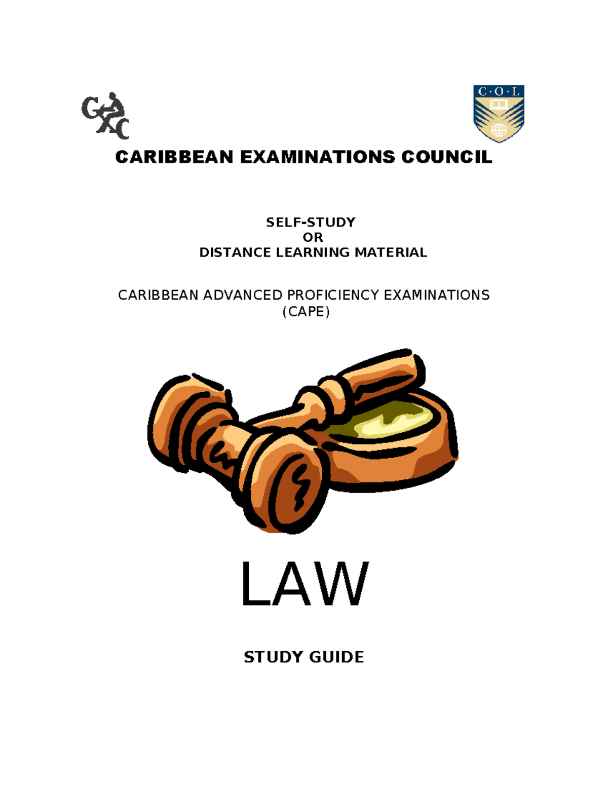 Cape-law-study-guide-1 compress 2 - CARIBBEAN EXAMINATIONS COUNCIL ...