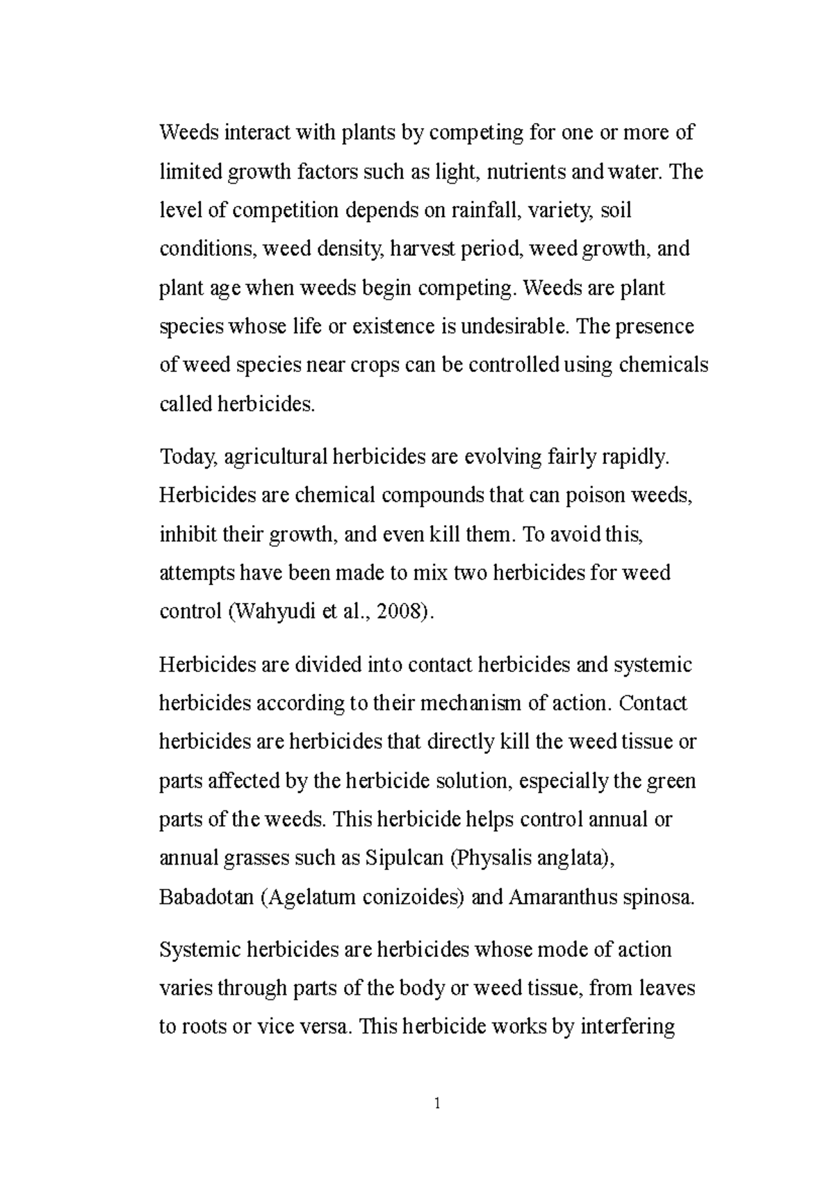 Weed Management Introduction and Application of Herbicide - Weeds ...