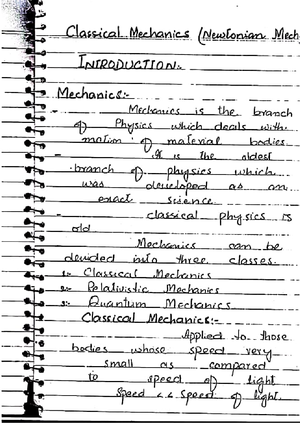 Ethics - Notes - Classical mechanics - Studocu