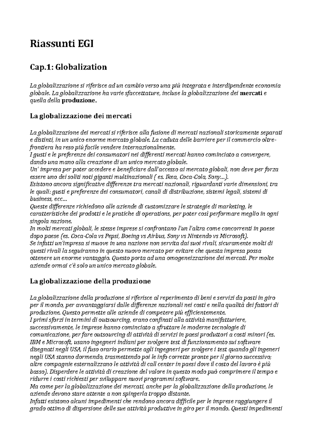 Riassunti EGI - Riassunto Economia e gestione delle imprese ...