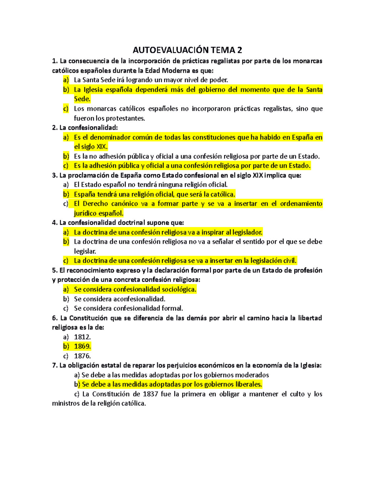 Autoevaluación TEMA 2 - PRACTICA - AUTOEVALUACIÓN TEMA 2 La consecuencia de la incorporación de ...