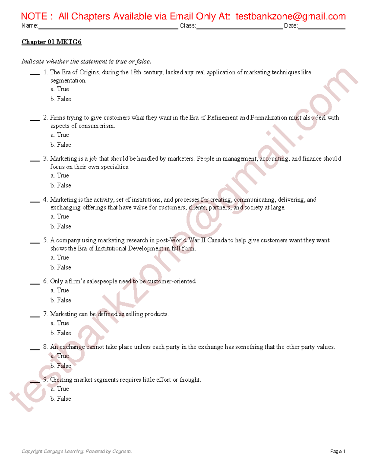MKTG, 6th Canadian, Edition Charles W. Lamb, Joe F. Hair, Carl Mc ...