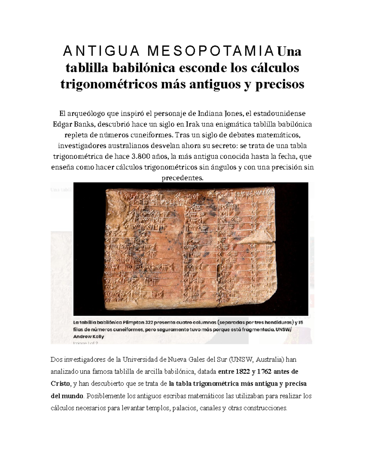 Curiosidades Tablillas Mesopotámicas - A N T I G U A M E S O P O TA M I ...