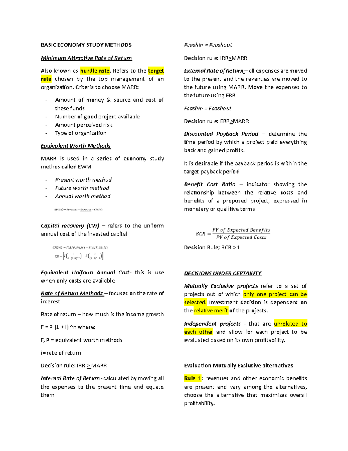 Basic Economy Study Methods Finals Reviewer - BASIC ECONOMY STUDY ...