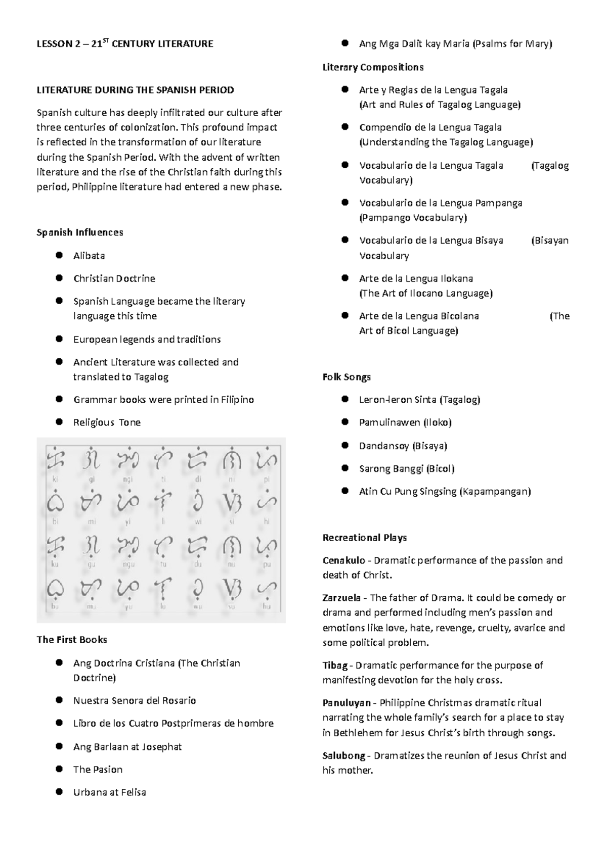 Lesson 2 LIT Spanish Colonization - LESSON 2 – 21ST CENTURY LITERATURE ...
