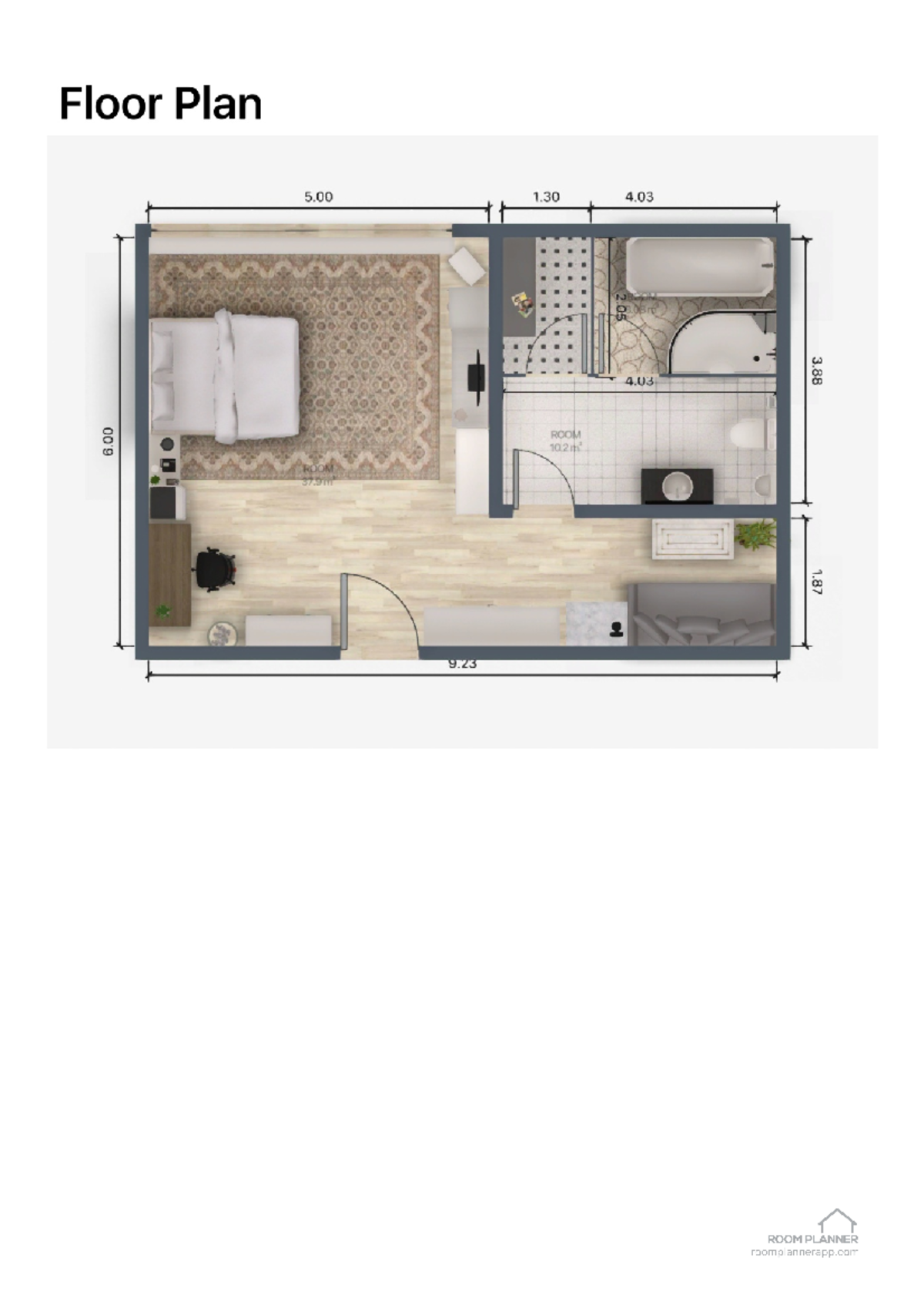 Standard room layout - Practice - Floor Plan 5 1 4 4 ROOM 10 9 ROOM ...