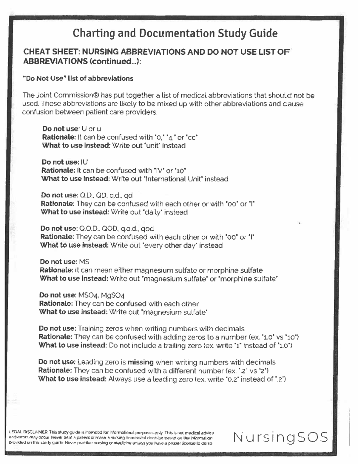 Charting and Documentaion Guide 2 - NUR 2032C - Studocu