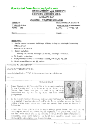 Afrikaans grade 9 opstel 2024 - NELLMAPIUS SECONDARY SCHOOL AFRIKAANS ...