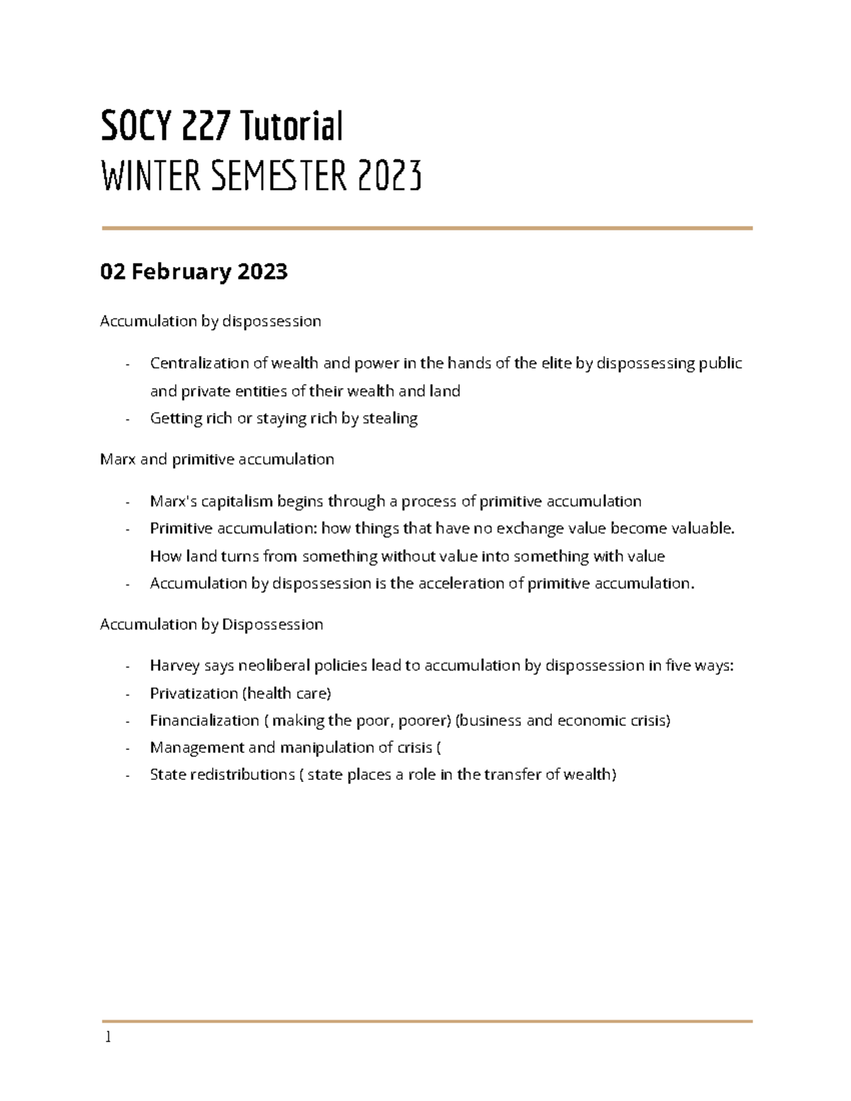 SOCY 227 Tutorial - SOCY 227 Tutorial WINTER SEMTER 2023 02 February ...