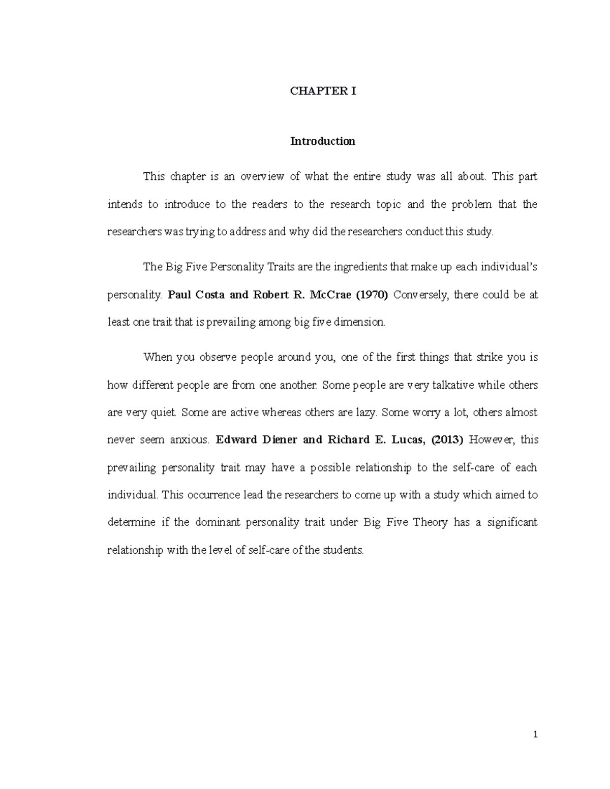 Final Title PAGE AND Chapeters 1 TO 5 - CHAPTER I Introduction This ...