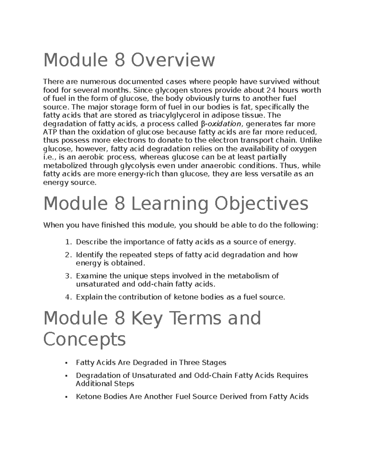 BMSC 230- Module 8 - Lecture Notes - Module 8 Overview There are ...
