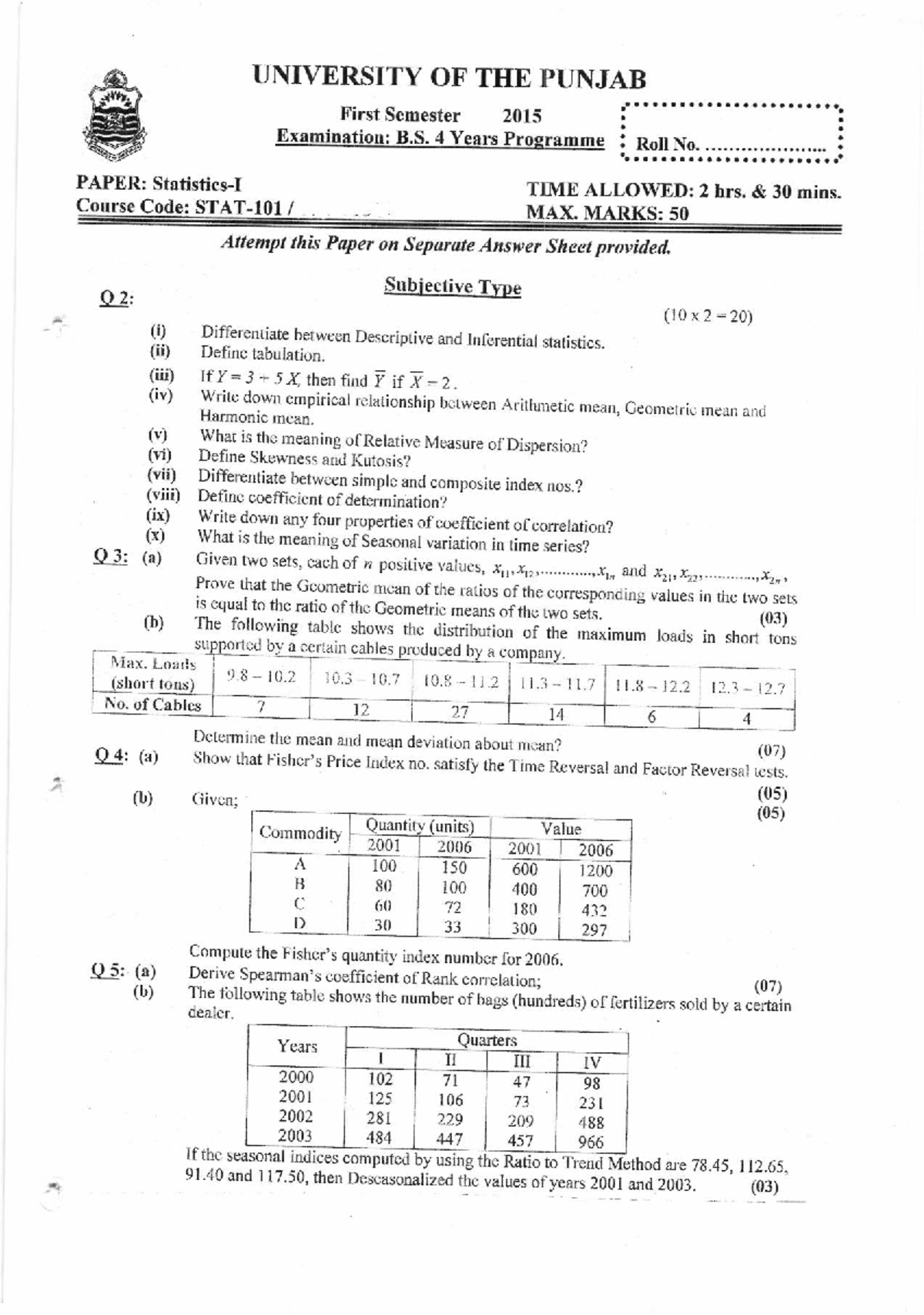 Stat-101 Business Statistics - Studocu