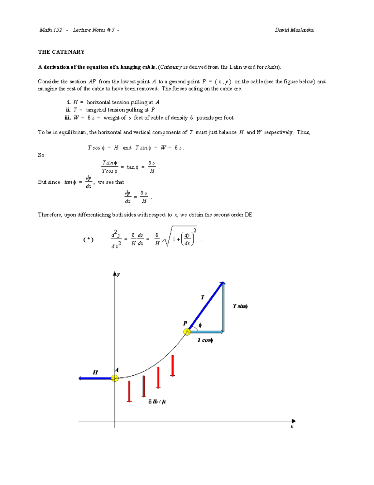 Ln3 Lecture Slides Notes Math 152 Lecture Notes 3 David