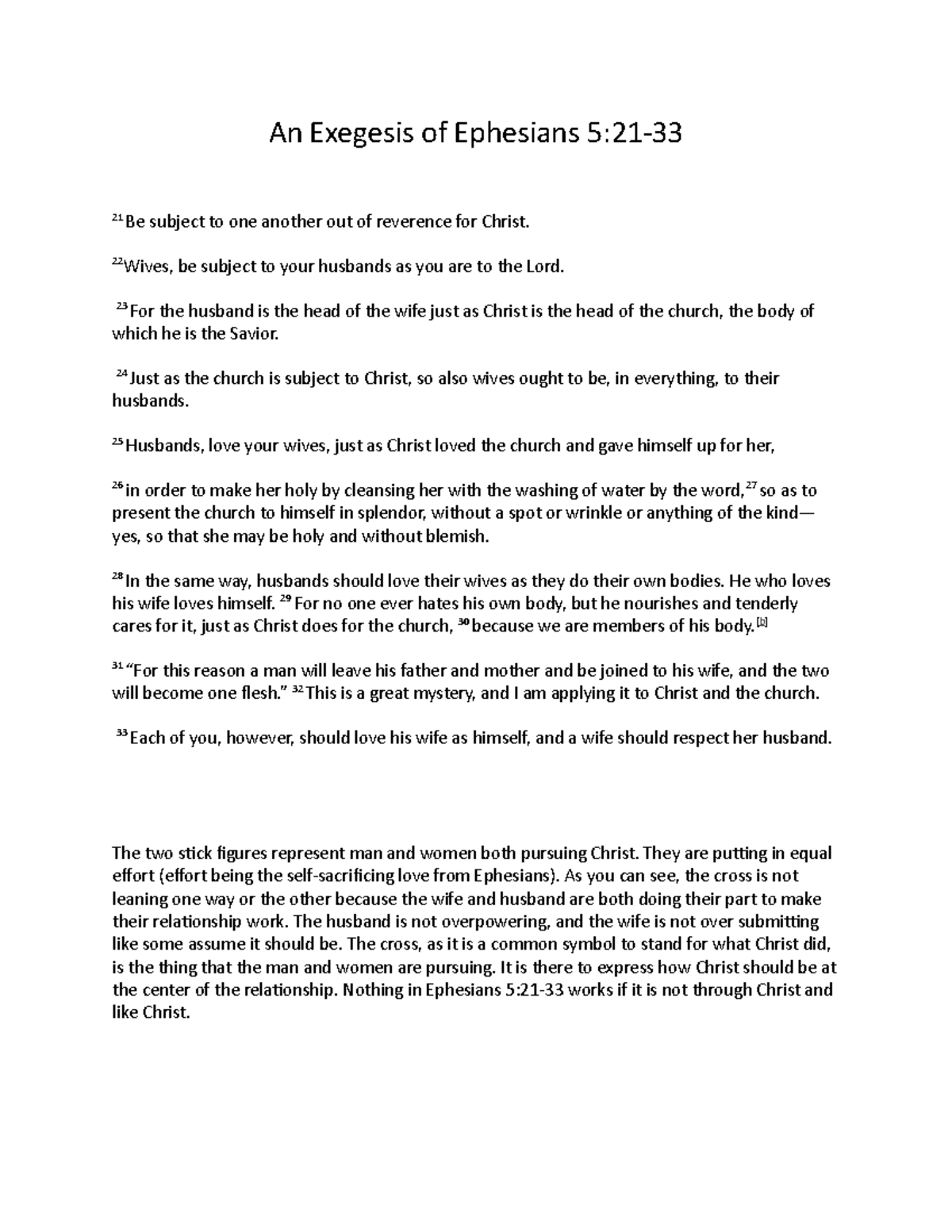 Exegetical paper on Ephesians 5 - An Exegesis of Ephesians 5:21- 21 Be ...