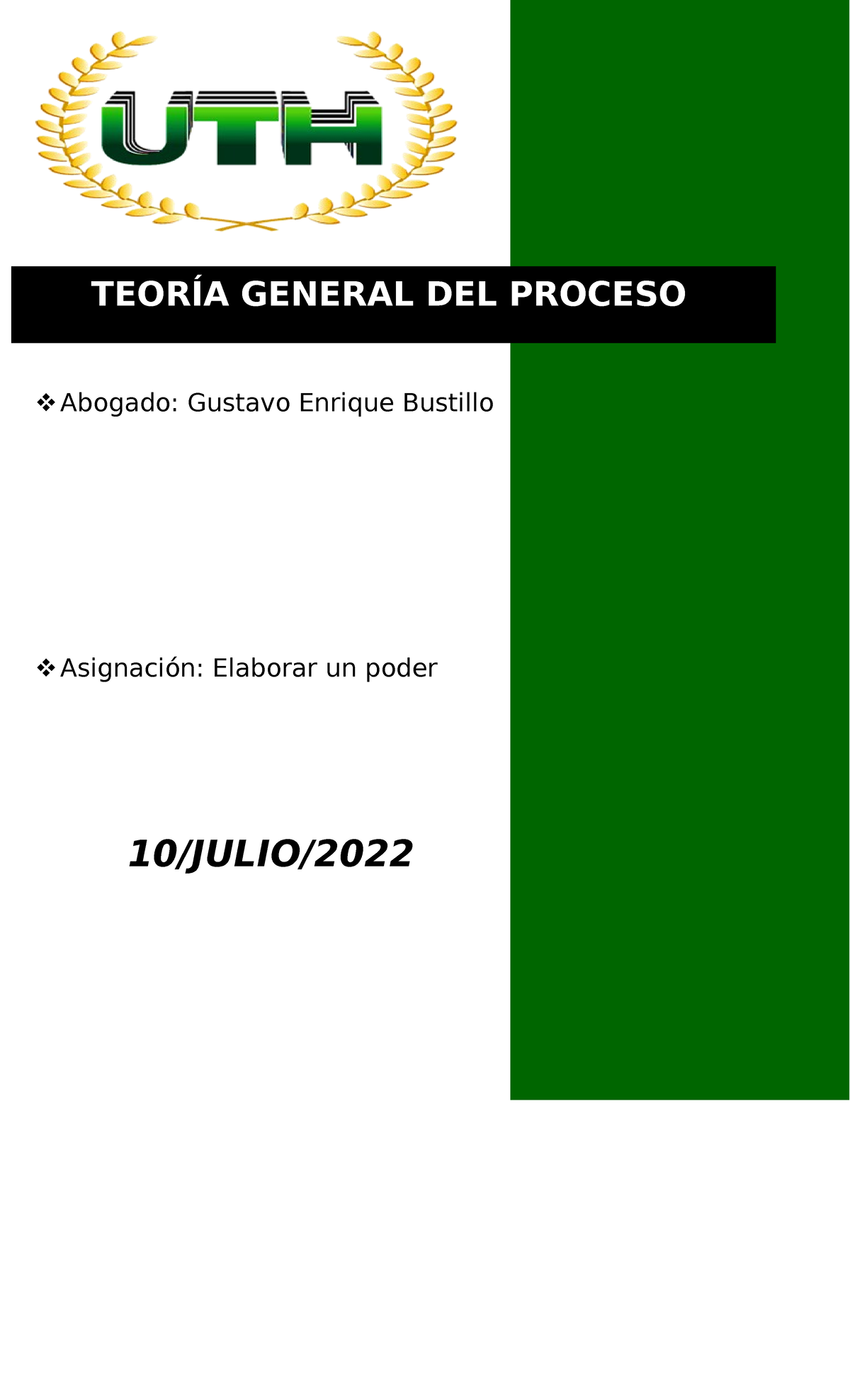 Poder- Teoria General DEL Proceso - Abogado: Gustavo Enrique Bustillo ...