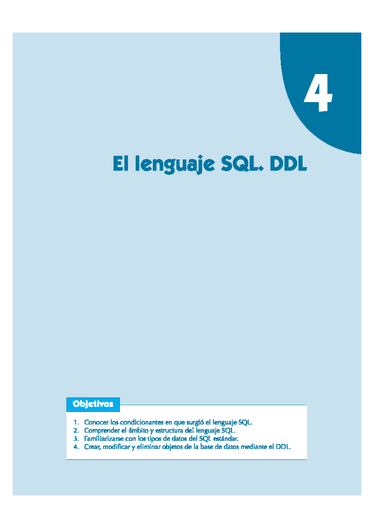 Capitulo 4-Lenguaje SQL-DDL - Administración de Base de Datos - Studocu