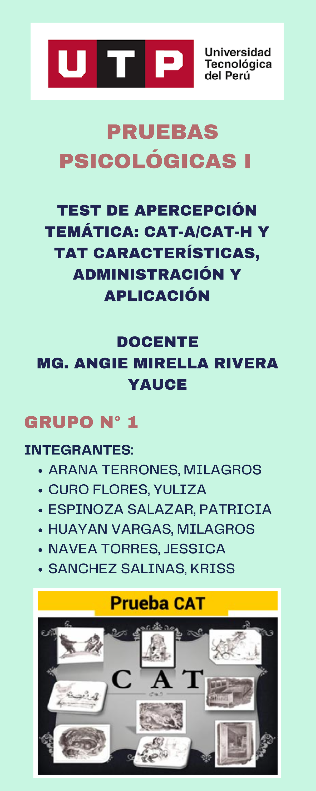 Grupo 1- Infografia- TEST DE Apercepcion Tematica-CAT -A - INTEGRANTES ...