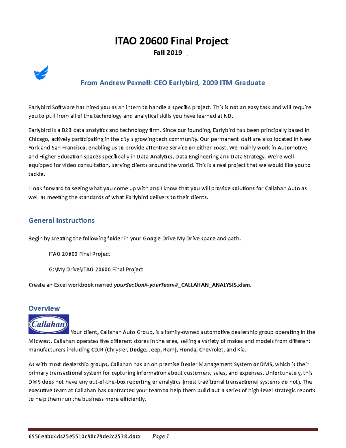 Final project instructions FA19 - ITAO 20600 Final Project Fall 2019 ...